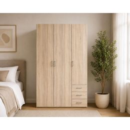Home Affaire Kleiderschrank &raquo;Space Dreht&uuml;renschrank, Aufbewahrung Kasten Schrank Stauraum&laquo; Breite 78, 115,8 oder 154 cm, mit je 3 Schubk&auml;sten, innen 
