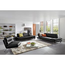 W.Schillig 3-Sitzer &raquo;taboo Designsofa mit hohem Sitzkomfort, Breite 232cm, Sitztiefe 69cm&laquo; mit &Uuml;bertiefe, inklusive Armlehnenverstellung schwarz 