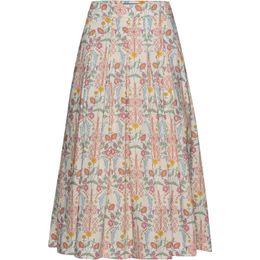 WHITE LABEL Faltenrock Beige/Bunt (Gr&ouml;&szlig;e: 44)