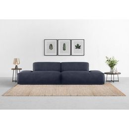 Trendmanufaktur Big-Sofa &raquo;Braga Japandi-Design, toller Sitzkomfort, Designsofa&laquo; in moderner Optik, mit hochwertigem Kaltschaum blau 100% Polyester B/H