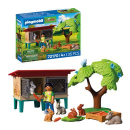 Playmobil Konstruktions-Spielset &raquo;L&auml;ndlicher Kaninchenstall (72170), Country&laquo; Made in Europe bunt Einheitsgr&ouml;&szlig;e Konstruktions-Spielset