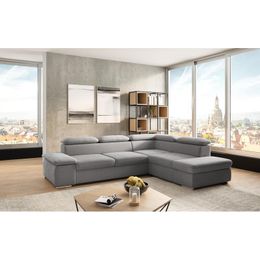 Sit & More sit&more Ecksofa &raquo;Valantine L-Form, B: 272 cm, Armteilverstellung, Kopfteilverstellung&laquo; optional Schlaffunktion, Komfortsofa, modern grau 100% 