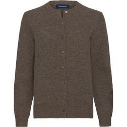 Highmoor Lambswool Cardigan Braun Melange (Gr&ouml;&szlig;e: 40)