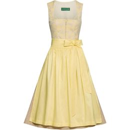 Country Line Midi-Jacquard-Dirndl Hellgelb/Beige (Gr&ouml;&szlig;e: 46)