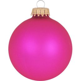 Weihnachtsbaumkugel &raquo;CBK70279&laquo; aus Glas pink Glas 7cm