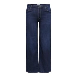 Only Carmakoma Damen Only CARMAKOMA High-waist-Jeans &raquo;CARTHUNDER HW WIDE DNM PIM536 NOOS&laquo; Viskosemischung, High Waist blau 54, L&auml;nge 32
