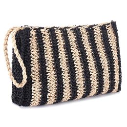 Vivance Damen Clutch Abendtasche, Minibag, Handtasche, Strandtasche, Strohtasche B/H/T: 25cm x 20cm x 6cm
