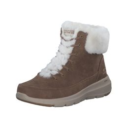 Skechers Lace-Up Ankle Boots 'Glacial Ultra' female size 40 Brown / White