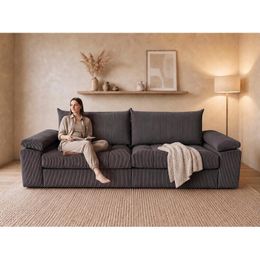 OTTO home Big-Sofa &raquo;Soft&Cosy Pik XXL, B: 303 cm, Mega Sofa in Cord&laquo; Lounge-Komfort mit edler Sitzsteppung, Federkern beige 100% Polyester B/H/T: 