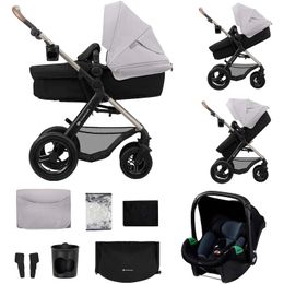 Kinderkraft Kombi-Kinderwagen &raquo;MOOV 2 Air 3IN1&laquo; 27 kg mit Luftreifen grau Einheitsgr&ouml;&szlig;e Kombi-Kinderwagen
