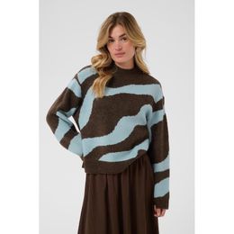 Saint Tropez Damen Rollkragenpullover &raquo;MallieSZ Pullover&laquo; Materialmix, Regular fit braun XS