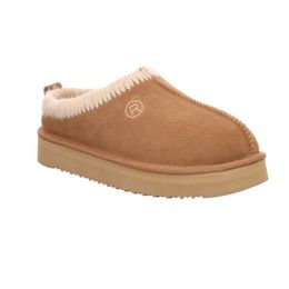 Rohde Damen Pantoffel &raquo;Genova&laquo; Mules, Hausschuh, Homeslipper mit Lammfell braun 39