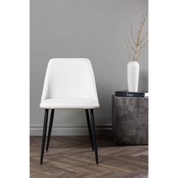Esszimmerstuhl () Polsterstuhl, weicher Bezug, Stahlbeine, gepolstert, modern Polyester, Polyurethan, Stahl B/H/T: 48cm x 83cm, Samtoptik Samtoptik