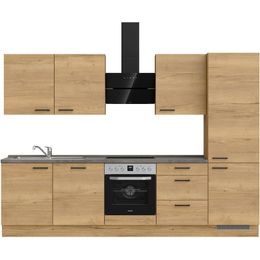 Nobilia K&uuml;chenzeile &raquo;"Structura II", NEU: individuell anpassbar mit gratis Profi-Beratung&laquo; vormontiert, Breite 300 cm, Ausrichtung w&auml;hlbar, wahlw. mit