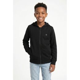 Calvin Klein Jeans Kinder Sweatjacke &raquo;MINI BADGE ZIP-THROUGH&laquo; Regular fit, Badge schwarz 4 (104)