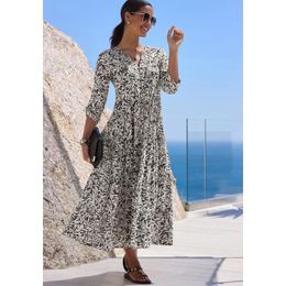 Lascana Damen Lascana Maxikleid schwarz-wei&szlig; 34, N-Gr