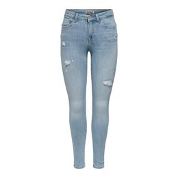 Only Damen Only Skinny-fit-Jeans &raquo;ONLPOWER MID DEST SKINNY DNM&laquo; mit Destroyed Details blau L (40), L&auml;nge 30