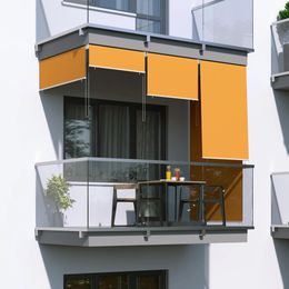 Au&szlig;enrollo - Senkrechtmarkise | freih&auml;ngend, 160x240 cm, orange | paramondo Balkonrollo