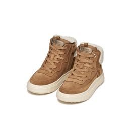 Geox M&auml;dchen Winterboots &raquo;J LAQUINNY GIRL WPF&laquo; Schn&uuml;rboots mit Teddy-Fellimitatbesatz und Warmfutter 32