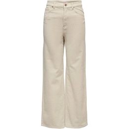 Only Damen Only Cordhose &raquo;ONLHOPE GLOBAL HW WIDE CORD PNT NOOS&laquo; Baumwollmischung beige 34, L&auml;nge 32