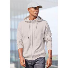 AUTHENTIC LE JOGGER Herren AUTHENTIC LE JOGGER Kapuzensweatjacke Sweatjacke mit Eingrifftaschen aus Baumwoll-Mix beige S (44/46)