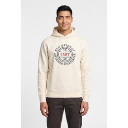 Gant Herren Kapuzensweatshirt &raquo;GRAPHIC HOODIE&laquo;, Regular fit mit Kapuze beige 3XL