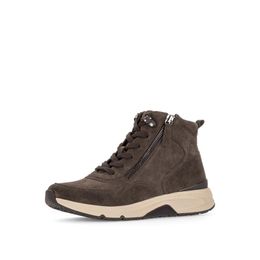 Rollingsoft Damen rollingsoft Schn&uuml;rboots Keilabsatz, High Top-Sneaker mit zwei Rei&szlig;verschl&uuml;ssen 41