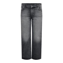 Only Carmakoma Damen Only CARMAKOMA High-waist-Jeans &raquo;CARJUICY HW WIDE REA957 DNM NOOS&laquo; Baumwollmischung, High Waist grau 48, L&auml;nge 32