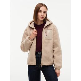 Tommy Hilfiger Damen Kapuzenpl&uuml;schjacke &raquo;TEDDY HOOD JACKET&laquo; mit Kapuze Kunstfaser XL (46)