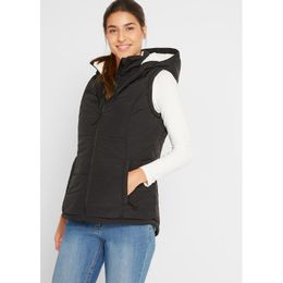 bonprix Damen bonprix Steppweste aus Steppware und Webmaterial, bequeme Passform, mit Pl&uuml;schfutter 44