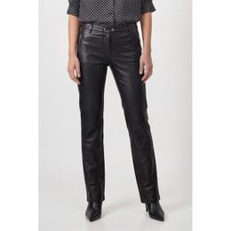 monari Damen Lederimitathose &raquo;Hose Lederoptik 78cm&laquo; Regular fit mit Lederoptik schwarz 36, N-Gr