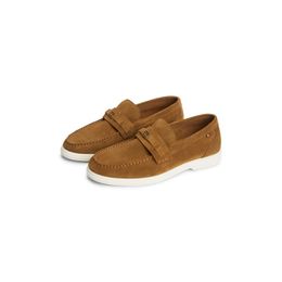 Tommy Hilfiger Herren Loafer &raquo;LIGHT SUEDE FLAG HARDWARE LOAFER&laquo; Slipper, Schlupfschuh, mit modischem Zierriegel und Ziern&auml;hten 42