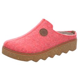 Rohde Damen Pantoffel &raquo;Foggia-D&laquo; Hausschuh, Clog, zweifarbiger Homeslipper mit Profilsohle pink 38