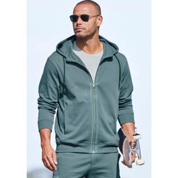AUTHENTIC LE JOGGER Herren AUTHENTIC LE JOGGER Kapuzensweatjacke Sweatjacke mit Eingrifftaschen aus Baumwoll-Mix gr&uuml;n L (52/54)