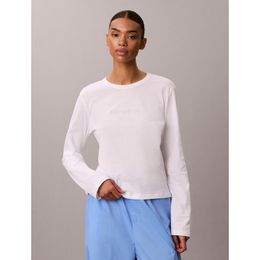 Calvin Klein Underwear Damen Schlafanzug &raquo;LS PANT SET&laquo; Normale Passform mit Rundhalsausschnitt blau XL (42)