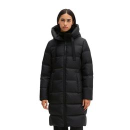 Marc O'Polo Marc O'polo Damen Marc O'Polo Daunenmantel mit 2-Way-Zipper, gro&szlig;er Kapuze und Label-Band schwarz 34
