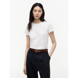 Tommy Hilfiger Damen T-Shirt &raquo;HERITAGE CREW NECK TEE&laquo; mit Logo-Flag auf der Brust wei&szlig; XXXL(46)