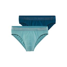 Bruno Banani Herren Slip Packung, 2 Stk. mit weichem und dehnbarem B&uuml;ndchen, schnelltrocknend blau S (4), 2 Stk.