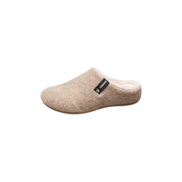VERBENAS Damen VERBENAS Hausschuh &raquo;YORK PICOS PET TONE&laquo; Pantoffel, Slipper, Wohlf&uuml;hlschuh mit Logo-Schriftzug beige 35
