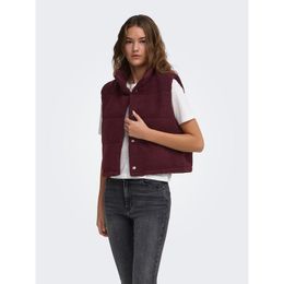 Only Damen Only Pl&uuml;schweste &raquo;ONLSANDRA TEDDY WAISTCOAT LIFE OTW NOOS&laquo; Kunstfaser rot S
