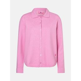 LIEBLINGSST&Uuml;CK Lieblingsst&uuml;ck Damen Strickpullover &raquo;MikelaL&laquo; mit Knopfleiste und gesticktem Detail pink 46