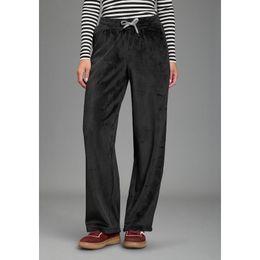 OCEAN SPORTSWEAR Damen Sweathose aus elastischer Nickiqualit&auml;t in Cord-Optik schwarz 40, N-Gr