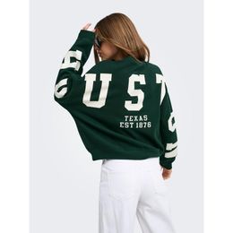 Only Damen Only Sweatshirt &raquo;ONLSWEAT L/S BACK/SLEEVE PRINT SWT NOOS&laquo;, Baumwollmischung, loose fit gr&uuml;n S