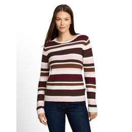 Tom Tailor Damen Tom Tailor Strickpullover &raquo;Regular&laquo; mit Rundhals und Rollkanten bunt 3XL