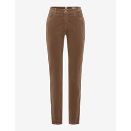 Brax Damen Five-Pocket-Hose Style MARY LIGHT WALNUT, Beige, Gr. 42