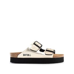 BAYTON Pantoletten "Japet" in Gold - 50% | Gr&ouml;&szlig;e 40 | Damen-pantoletten