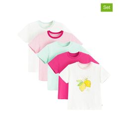 COOL CLUB 5er-Set: Shirts in Pink/ T&uuml;rkis/ Wei&szlig; - 30% | Gr&ouml;&szlig;e 128 | Kinder-oberteile