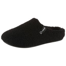 VERBENAS Herren VERBENAS Pantoffel Homeslipper, Wohlf&uuml;hlschuh, Hausschuh mit Label schwarz 39