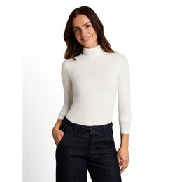 Tom Tailor Damen Tom Tailor Rollkragenshirt &raquo;Regular&laquo; mit Rollkragen wei&szlig; XL