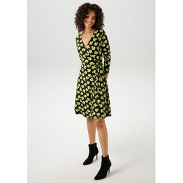 Aniston Kleid in Schwarz/ Gr&uuml;n - 62% | Gr&ouml;&szlig;e 36 | Damen-kleider